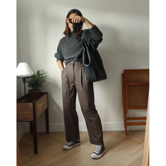 Zara | Pants & Jumpsuits | Zara Cropped Dad Pants | Poshmark